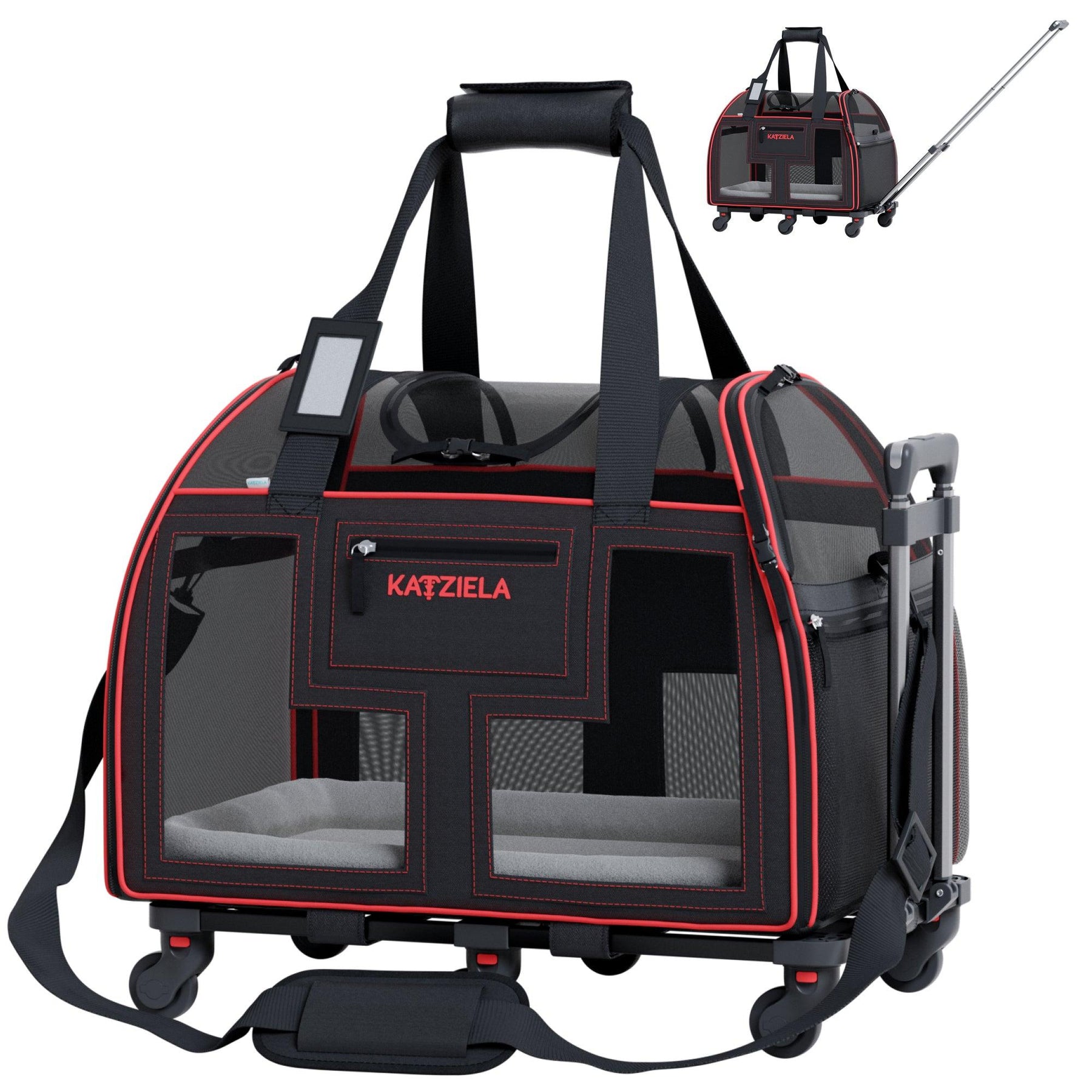 Pet Carrier With Wheels | Removable Wheels & Telescopic Handles | Built ...